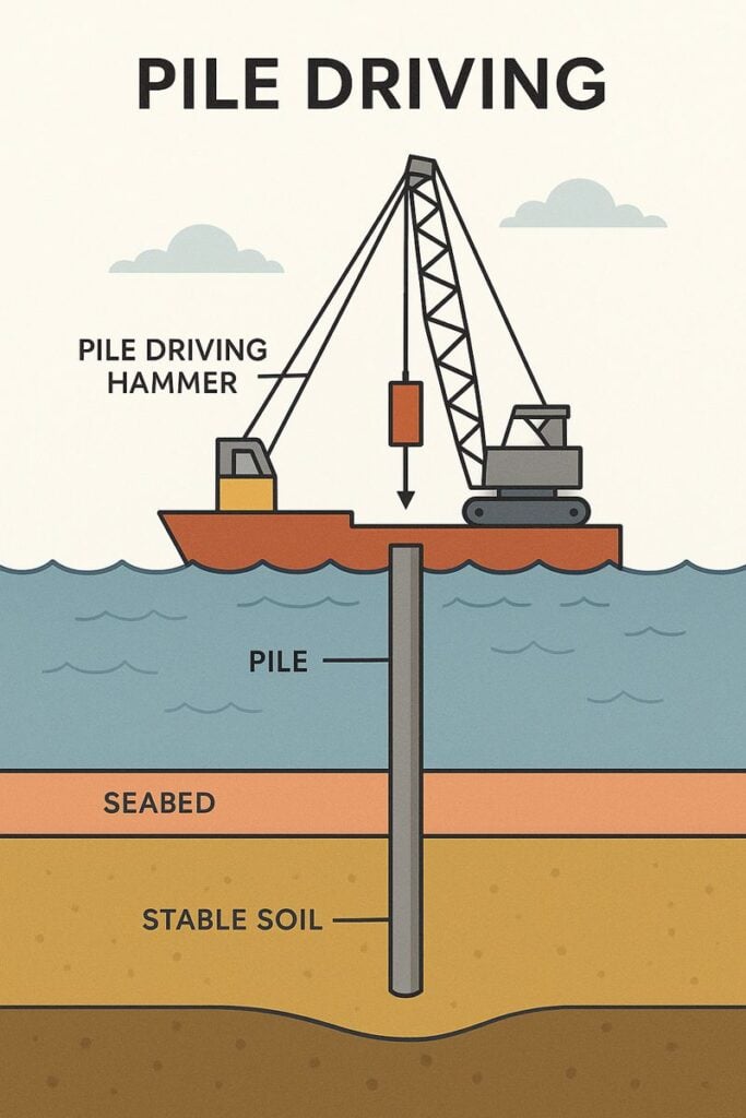 Understanding Pile Driving in Marine Construction | Lamulle